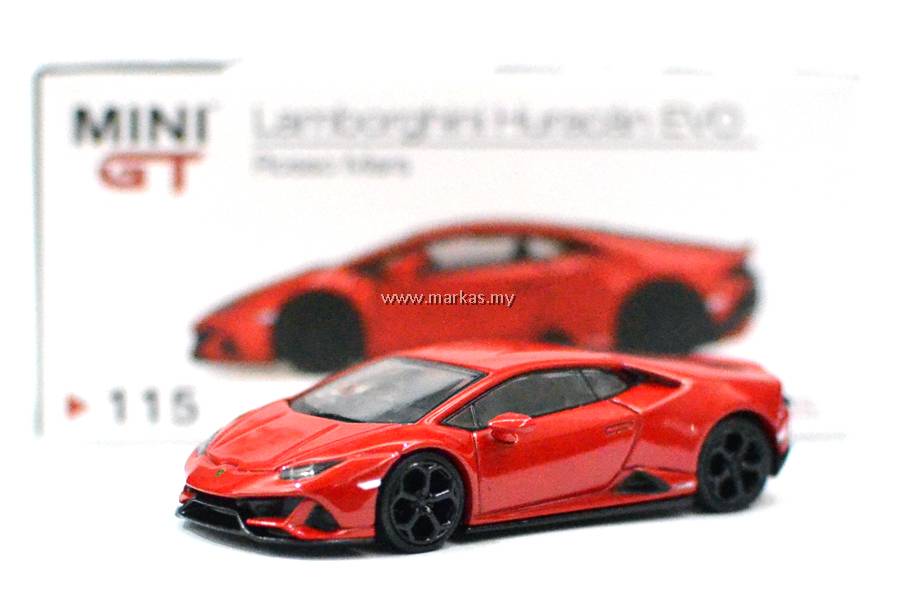 MINI GT 1/64 #115 LAMBORGHINI HURACAN EVO ROSSO MARS