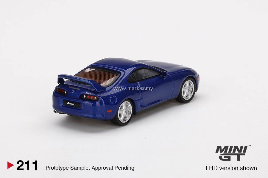 (PO) MINI GT 1/64 #211 TOYOTA SUPRA BLUE PEARL METALLIC