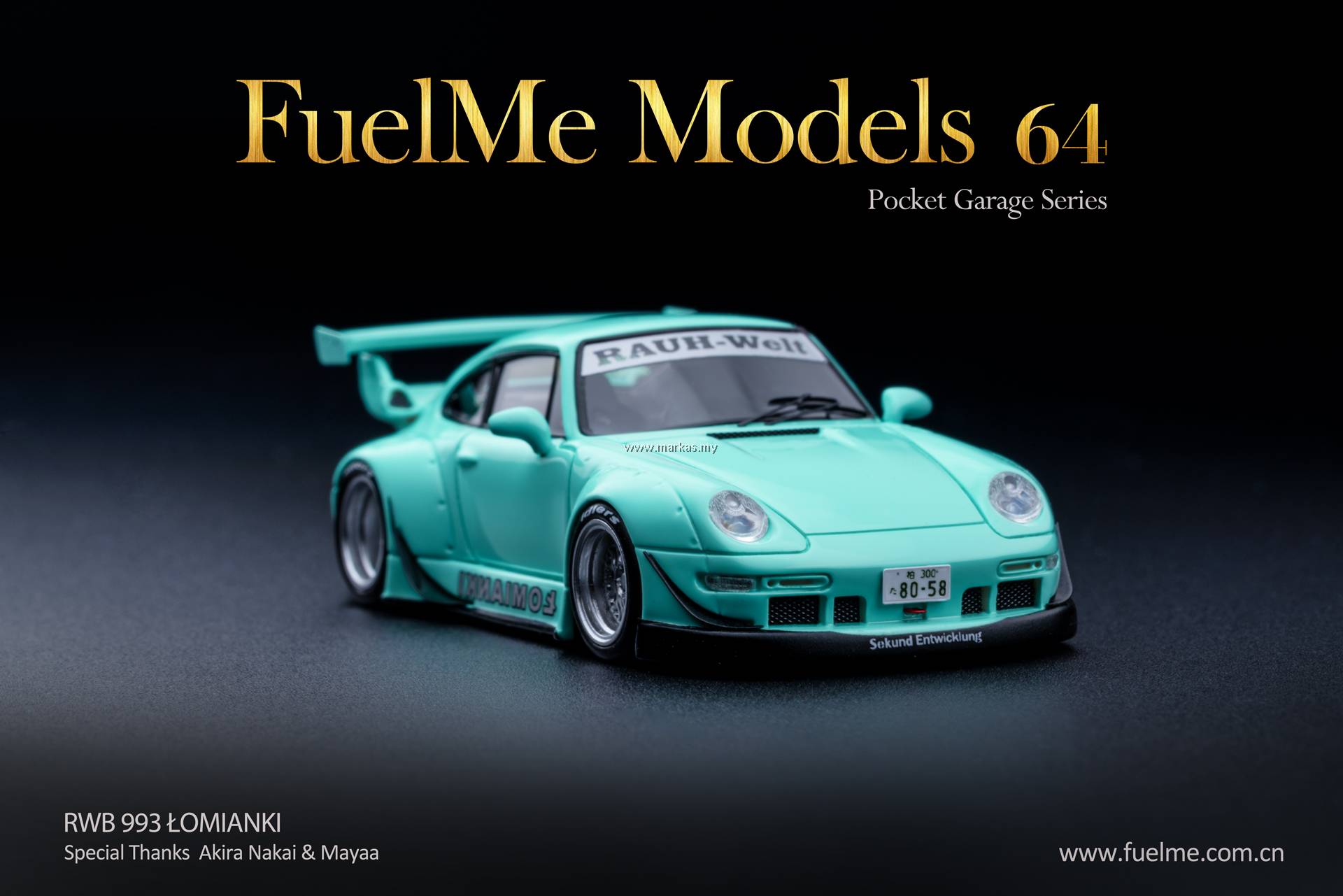 FUELME 1/64 RAUH-WELT BEGRIFF RWB 993 łOMIANKI MINT GREEN (VOL.13)
