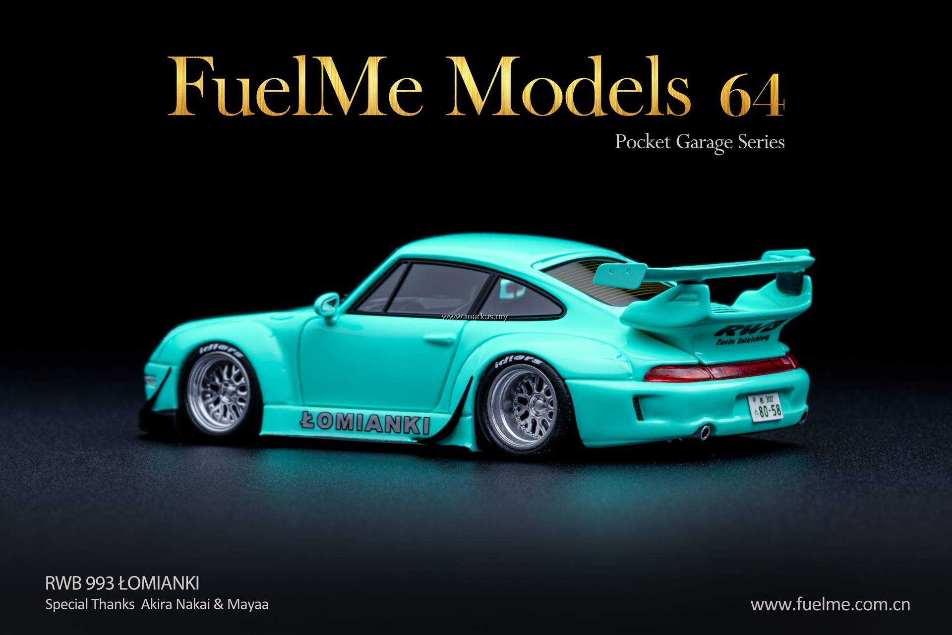FUELME 1/64 RAUH-WELT BEGRIFF RWB 993 łOMIANKI MINT GREEN (VOL.13)