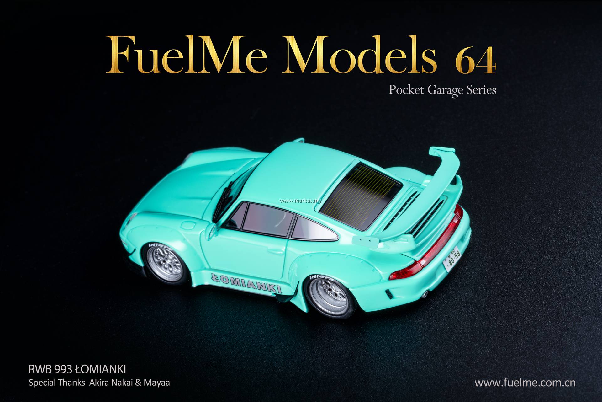 FUELME 1/64 RAUH-WELT BEGRIFF RWB 993 łOMIANKI MINT GREEN (VOL.13)