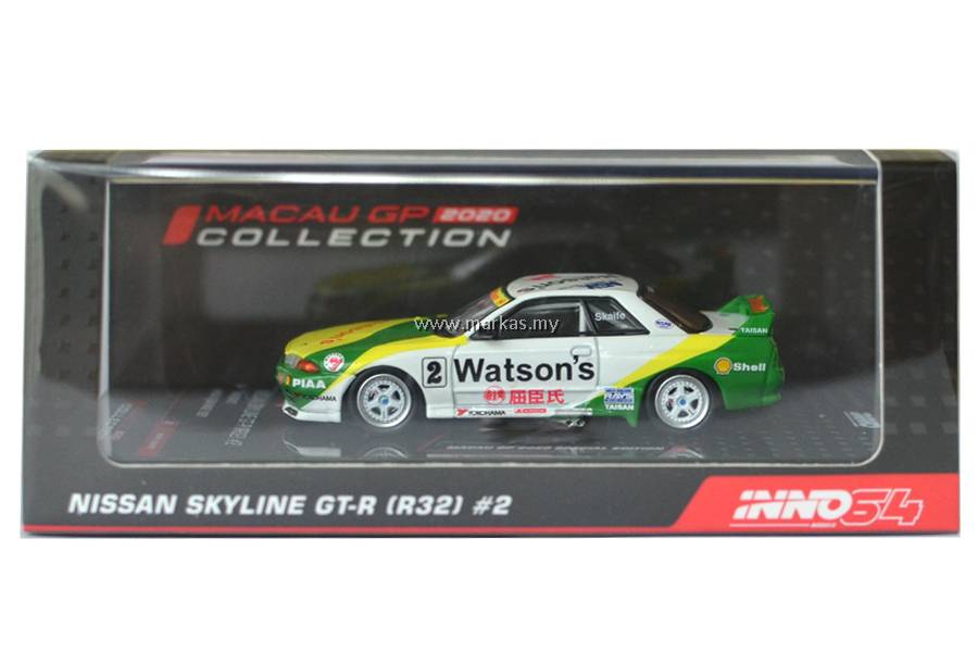 INNO MODELS INNO64 1/64 NISSAN SKYLINE GT-R R32 #2 WATSON'S MACAU GRAND ...