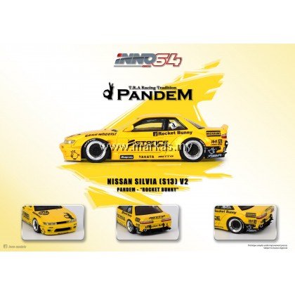 INNO MODELS INNO64 1/64 NISSAN SILVIA S13 ROCKET BUNNY V2 YELLOW