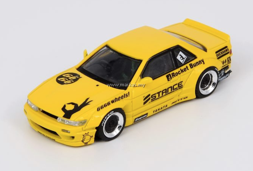INNO MODELS INNO64 1/64 NISSAN SILVIA S13 ROCKET BUNNY V2 YELLOW