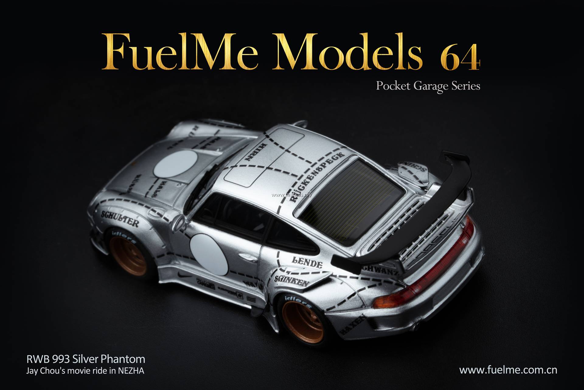 FUELME 1/64 RAUH-WELT BEGRIFF RWB 993 SILVER PHANTOM (VOL.11)