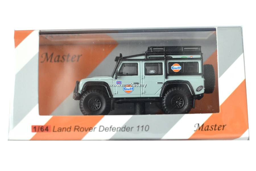 MASTER MODEL 1/64 LAND ROVER DEFENDER 110 GULF LIVERY WITH LUGGAGE ...