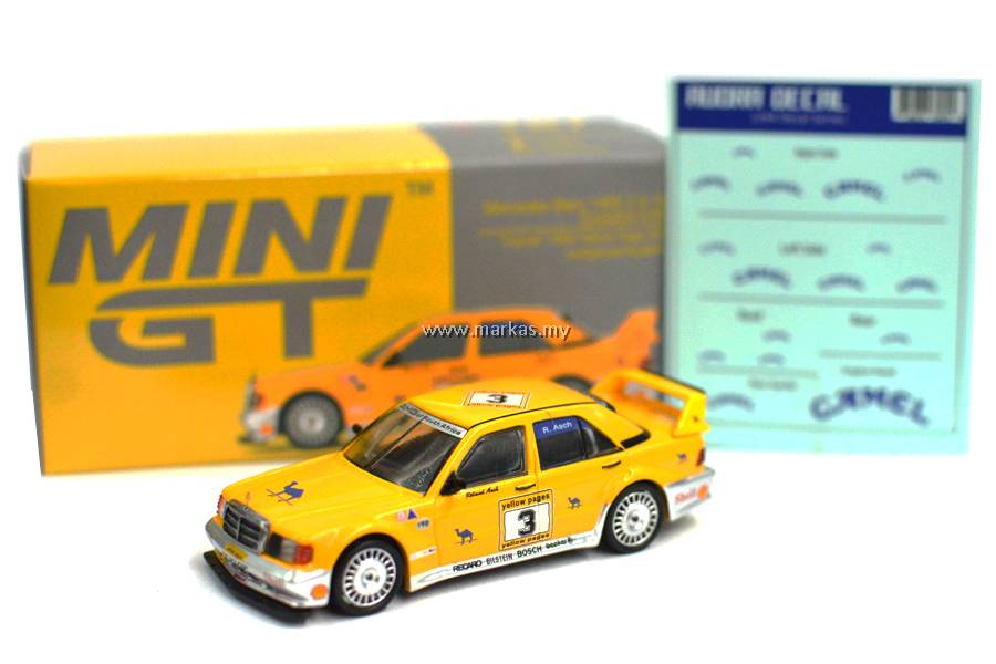 MINI GT 1/64 #187 MERCEDES BENZ 190E 2.5-16 EVOLUTION II #3 CAMEL 1990 ...