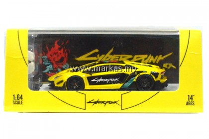 TIME MICRO 1/64 CYBERPUNK LAMBORGHINI WITH FIGURE