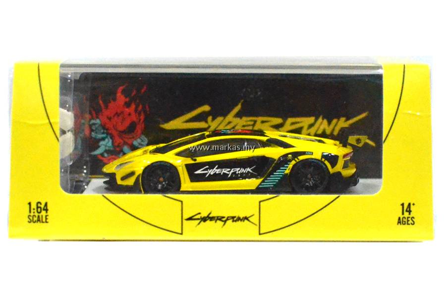 TIME MICRO 1/64 CYBERPUNK LAMBORGHINI WITH FIGURE