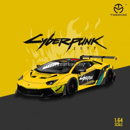 TIME MICRO 1/64 CYBERPUNK LAMBORGHINI WITH FIGURE