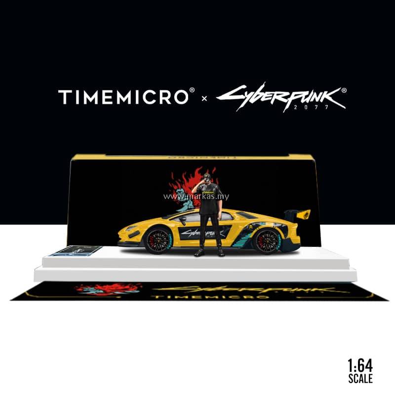 TIME MICRO 1/64 CYBERPUNK LAMBORGHINI WITH FIGURE