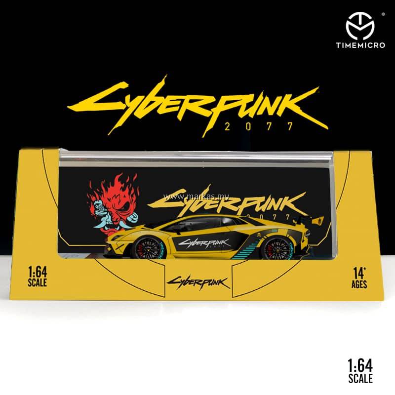 TIME MICRO 1/64 CYBERPUNK LAMBORGHINI WITH FIGURE