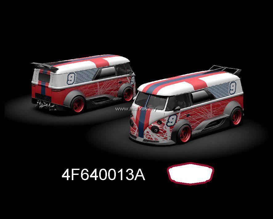 (PO) MCE X 4FOCUS CHAMPIONSHIP SERIES 1/64 4F640013A VOLKSWAGEN RWB VAN