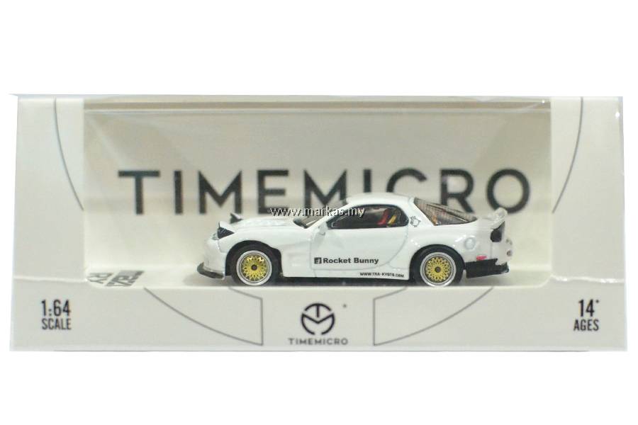 TIME MICRO 1/64 MAZDA RX7 ROCKET BUNNY WHITE
