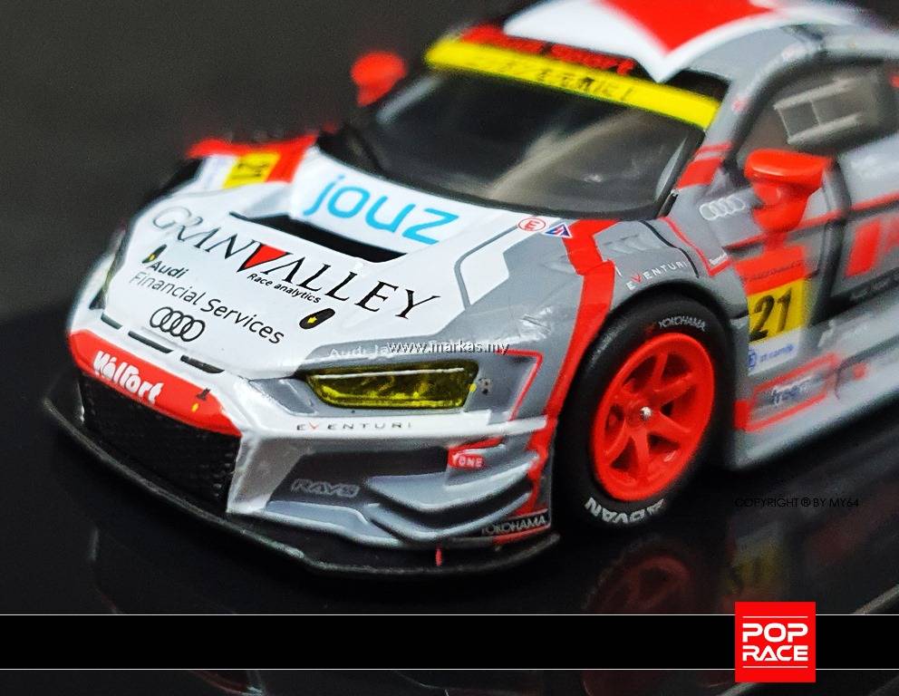 POPRACE 1/64 AUDI R8 LMS SUPER GT SERIES 2019 AUDI TEAM HITOTSUYAMA #21
