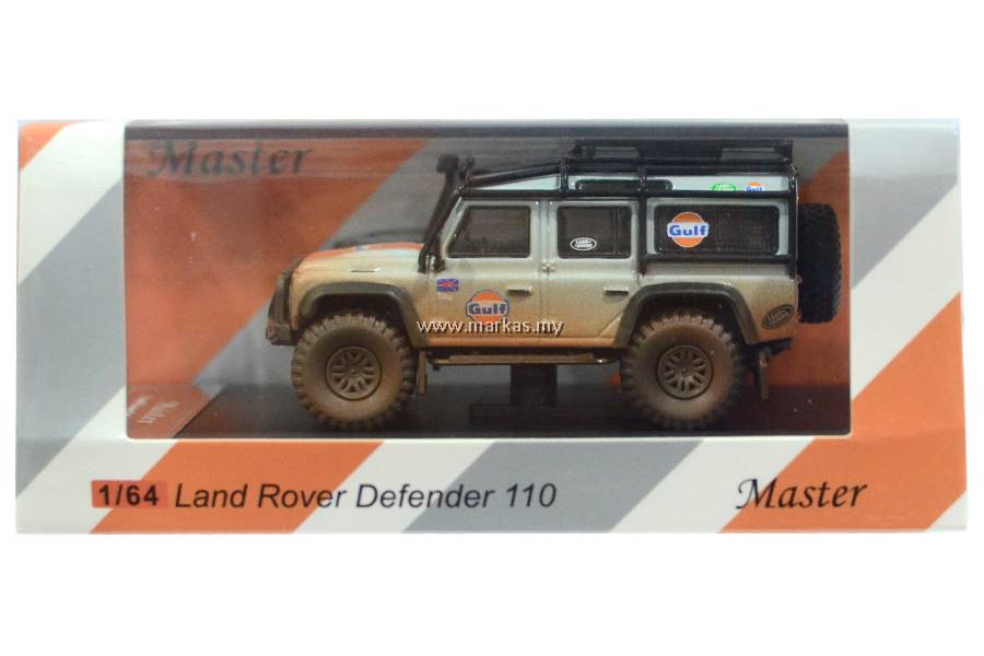 MASTER MODEL 1/64 LAND ROVER DEFENDER 110 OFF-ROAD GULF OIL GULF MUDDY ...