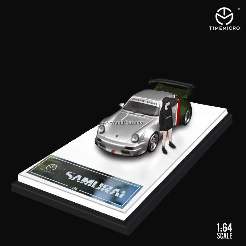 TIME MICRO 1/64 PORSCHE RWB 964 CYBERPUNK SAMURAI WITH FIGURE