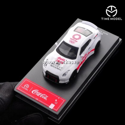 TIME MODEL 1/64 NISSAN GTR COCA COLA TOKYO OLYMPIC 2020 WHITE DUCKTAIL