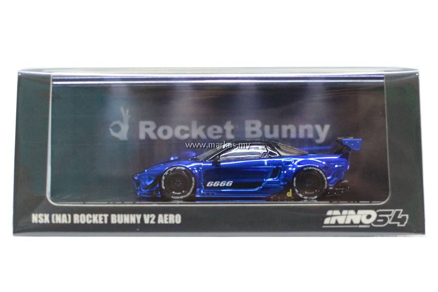 INNO MODELS INNO64 1/64 HONDA NSX NA ROCKET BUNNY V2 AERO CHROME BLUE