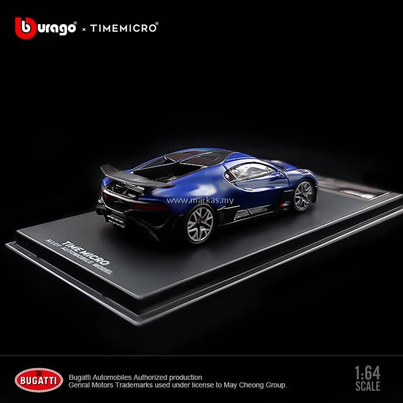 TIME MICRO X BBURAGO 1/64 BUGATTI DIVO SAPPHIRE BLUE