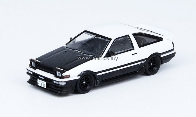 INNO MODELS INNO64 1/64 TOYOTA SPRINTER TRUENO AE86 WHITE BLACK WITH ...