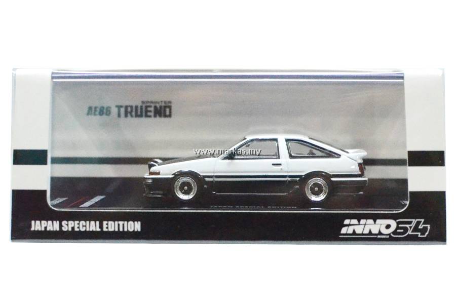 INNO MODELS INNO64 1/64 TOYOTA SPRINTER TRUENO AE86 WHITE BLACK WITH ...