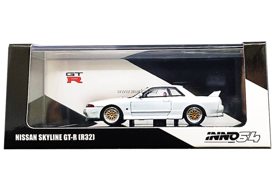 INNO MODELS INNO64 1/64 NISSAN SKYLINE GT-R R32 CRYSTAL WHITE WITH ...