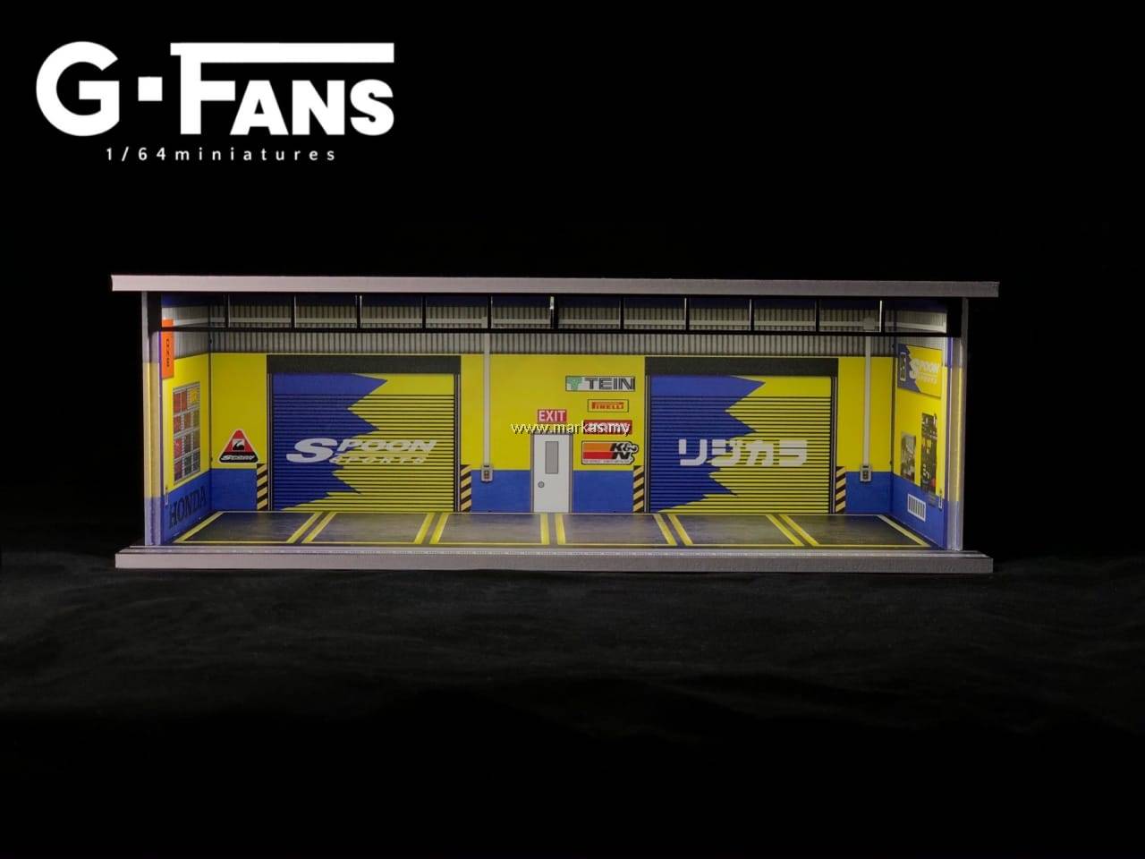 (PO) G-FANS MODELS 1/64 GARAGE SCENE SPOON DIORAMA WITH LED LIGHT