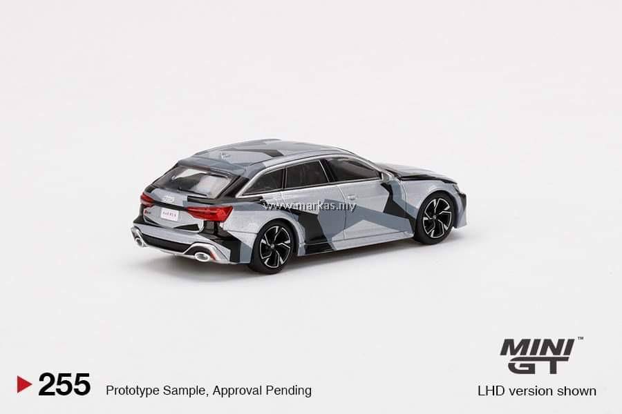MINI GT 1/64 #255 AUDI RS6 AVANT SILVER DIGITAL CAMOUFLAGE CDLC CHINA ...