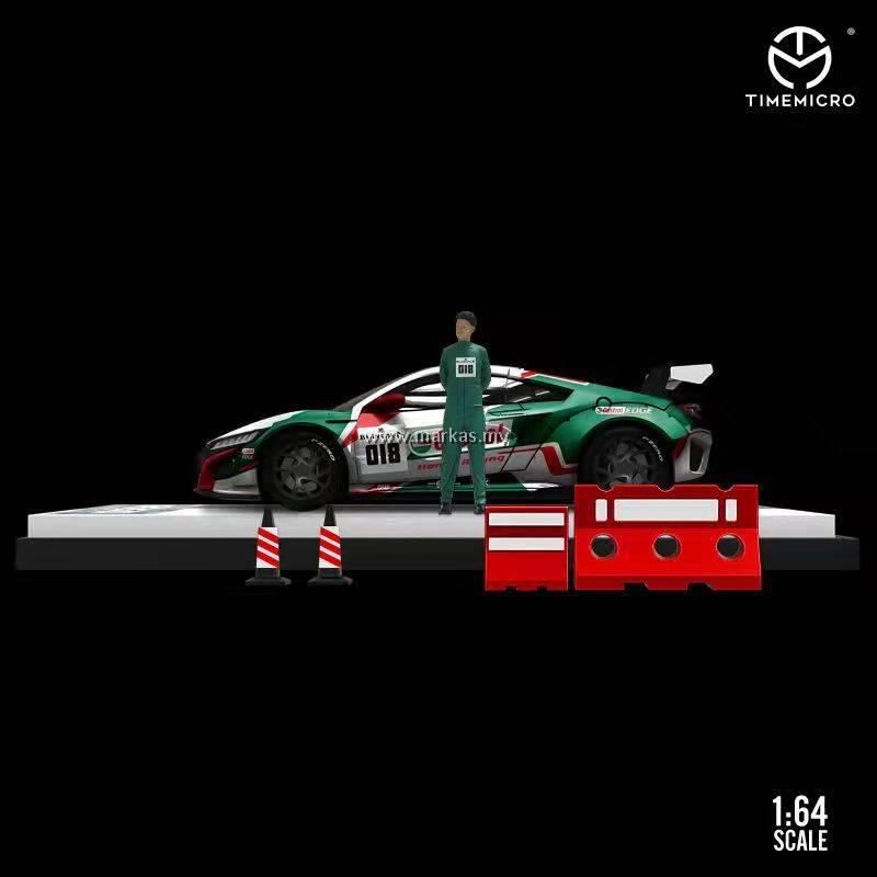 (PO) TIME MICRO 1/64 HONDA NSX CASTROL LIVERY WITH FIGURE