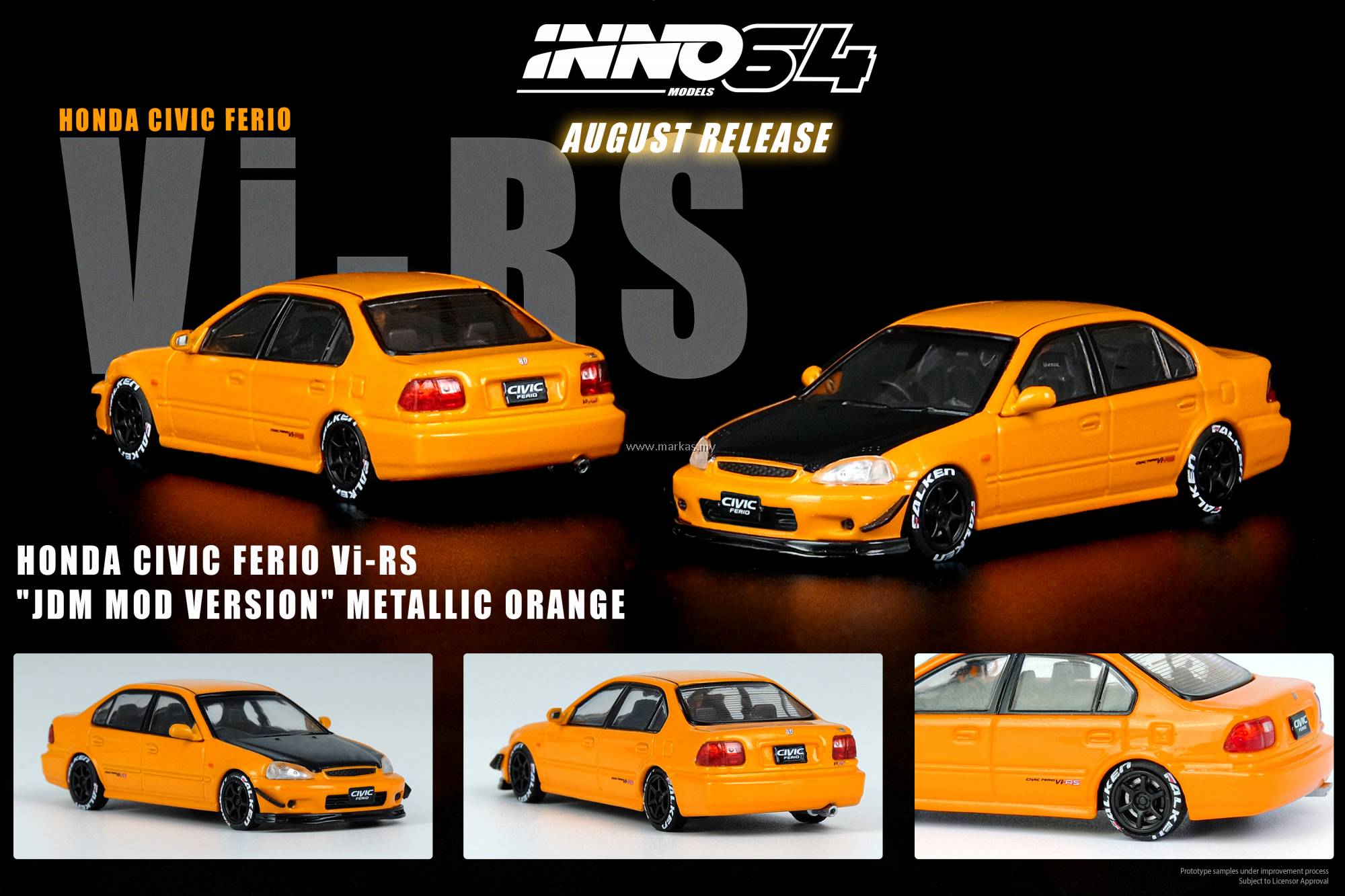 INNO MODELS INNO64 1/64 HONDA CIVIC FERIO Vi-RS JDM MOD VERSION ...