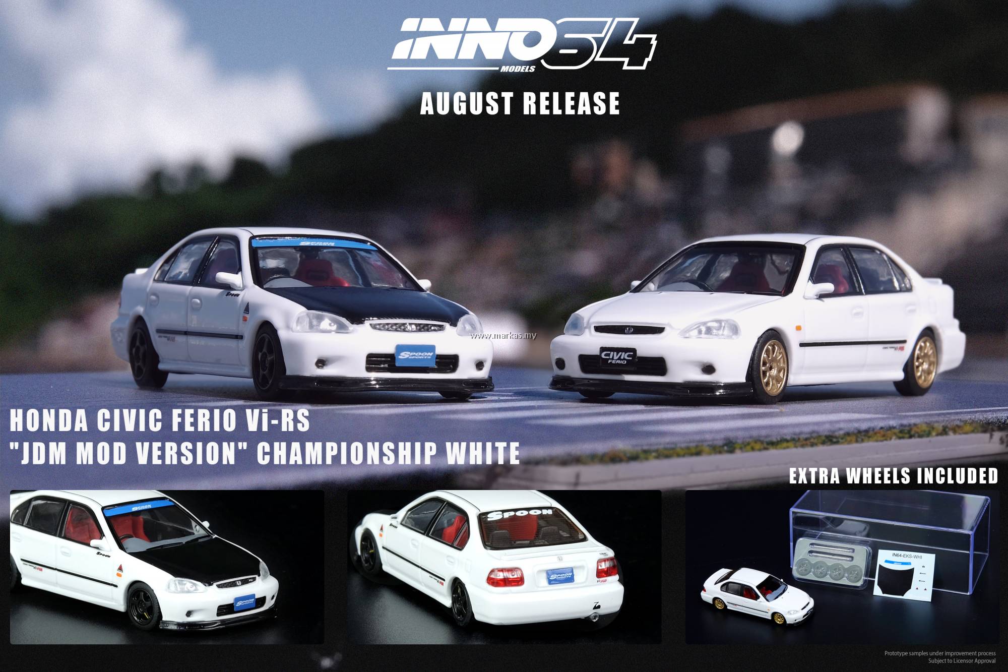 INNO MODELS INNO64 1/64 HONDA CIVIC FERIO Vi-RS JDM MOD VERSION ...
