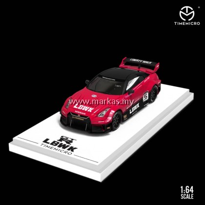 TIME MICRO 1/64 NISSAN GTR 3.0 RED BLACK LBWK