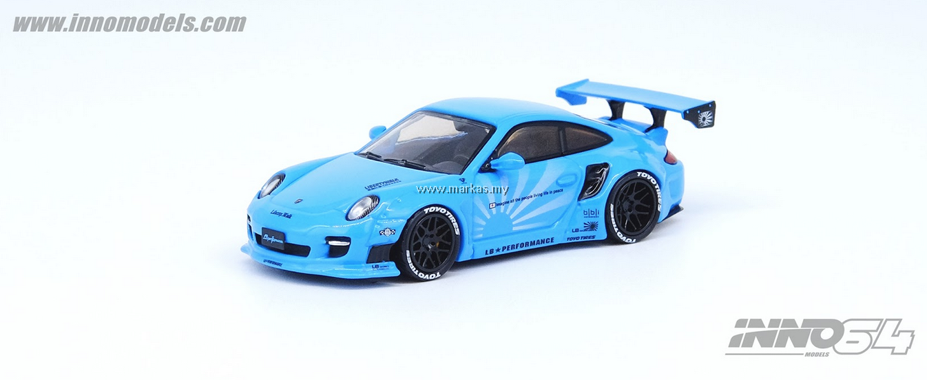 INNO MODELS INNO64 1/64 PORSCHE 997 LIBERTY WALK BABY BLUE