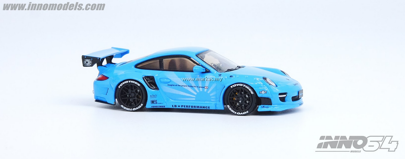 INNO MODELS INNO64 1/64 PORSCHE 997 LIBERTY WALK BABY BLUE