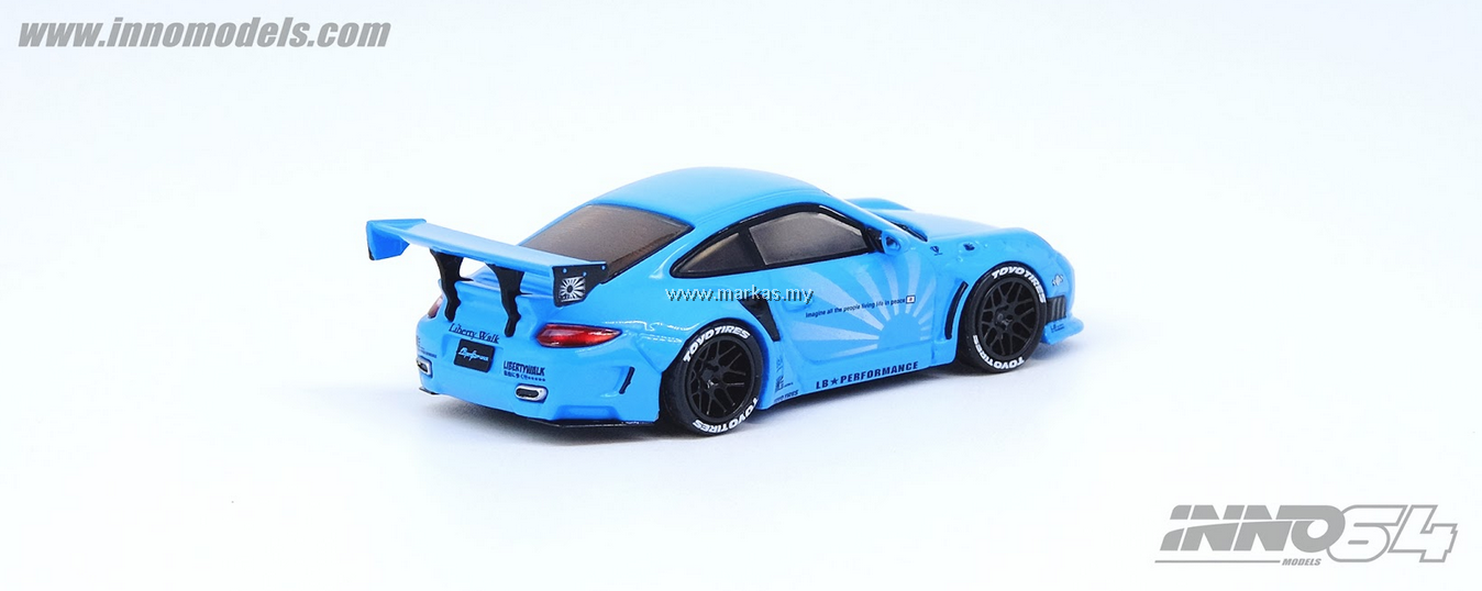 INNO MODELS INNO64 1/64 PORSCHE 997 LIBERTY WALK BABY BLUE