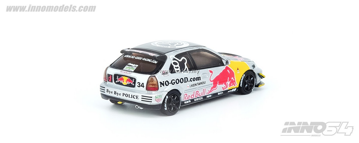 INNO MODELS INNO64 1/64 JDM HONDA CIVIC TYPE-R EK9 NO GOOD RACING OSAKA ...