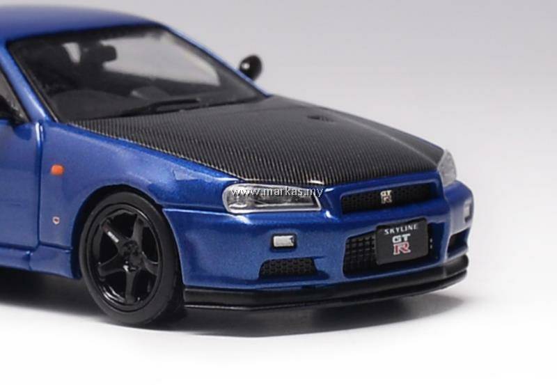 STANCE HUNTERS 1/64 NISSAN GTR R34 V-SPEC-II BLUE CARBON VERSION