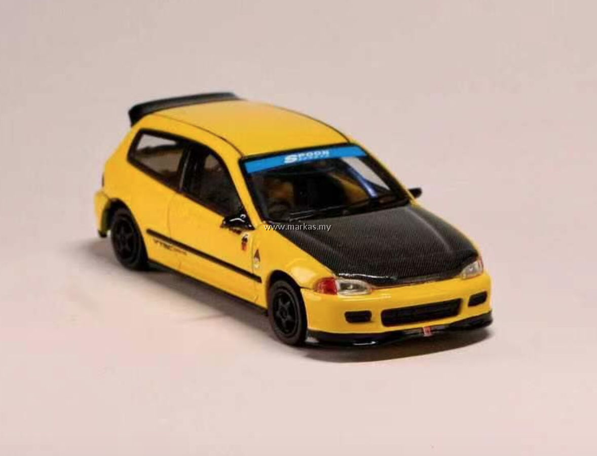 STREETWEAPON 1/64 HONDA CIVIC EG6 YELLOW SPOON