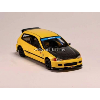STREETWEAPON 1/64 HONDA CIVIC EG6 YELLOW SPOON