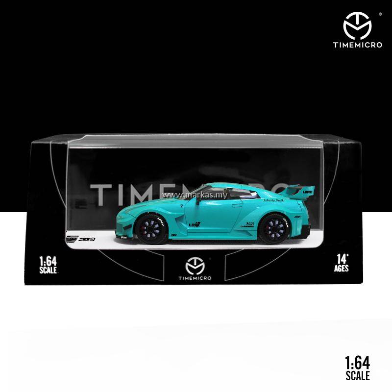 TIME MICRO 1/64 NISSAN GTR LBWK TIFFANY BLUE EXCLUSIVE