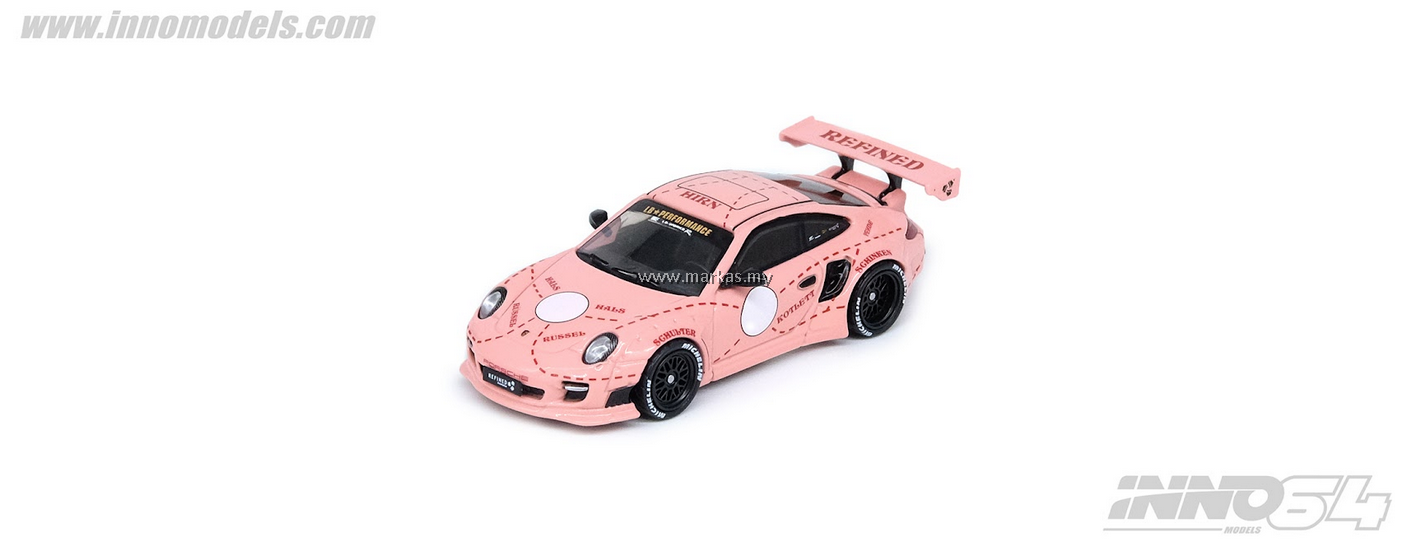 INNO MODELS INNO64 1/64 PORSCHE 997 LBWK PINK CARLOVERDIECAST SPECIAL ...