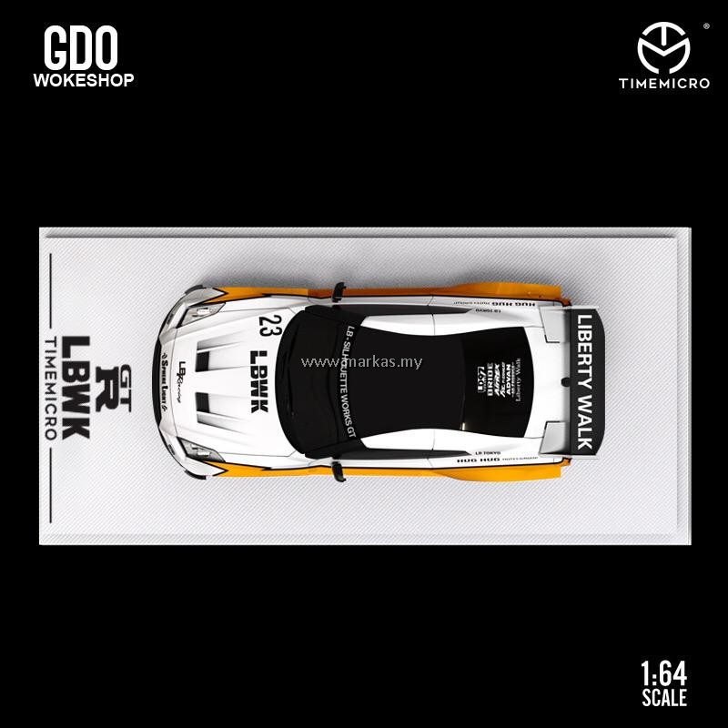 TIME MICRO X GDO WOKESHOP 1/64 LBWK GTR 3.0 #23 YELLOW / WHITE