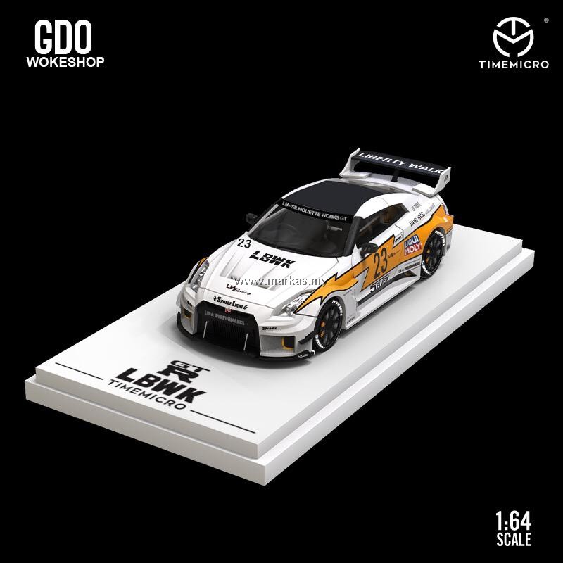 TIME MICRO X GDO WOKESHOP 1/64 LBWK GTR 3.0 #23 YELLOW / WHITE