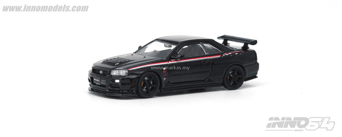 INNO MODELS INNO64 1/64 NISSAN SKYLINE GT-R R34 NISMO R-TUNE BLACK PEARL