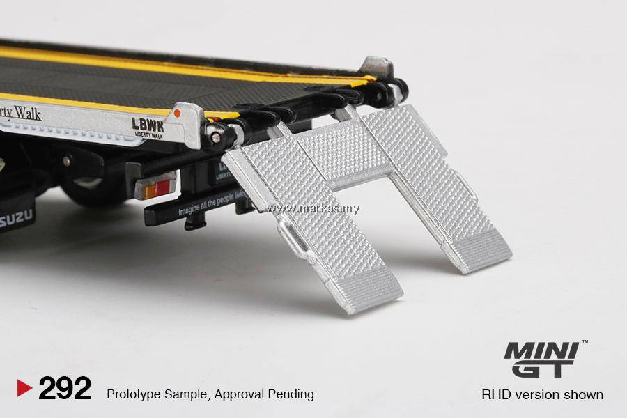 MINI GT 1/64 #292 ISUZU N SERIES VEHICLE TRANSPORTER LBWK BLACK