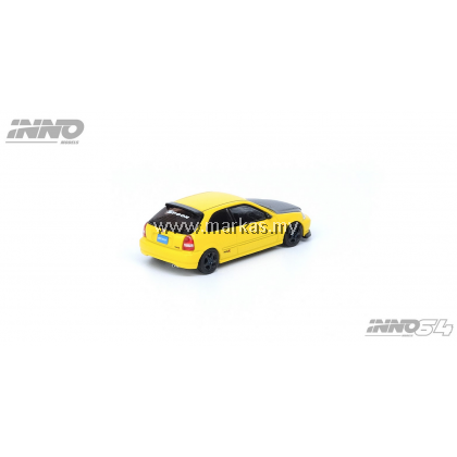 INNO MODELS INNO64 1/64 HONDA CIVIC TYPE-R EK9 YELLOW TUNED BY SPOON SPORTS