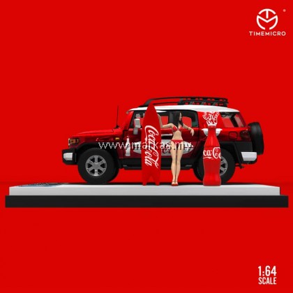 TIME MICRO 1/64 TOYOTA FJ CRUISER COCA COLA LIVERY WITH FIGURE