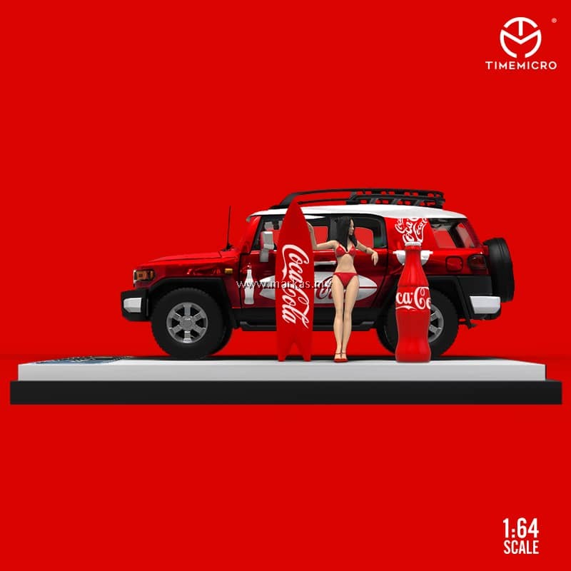 TIME MICRO 1/64 TOYOTA FJ CRUISER COCA COLA LIVERY WITH FIGURE