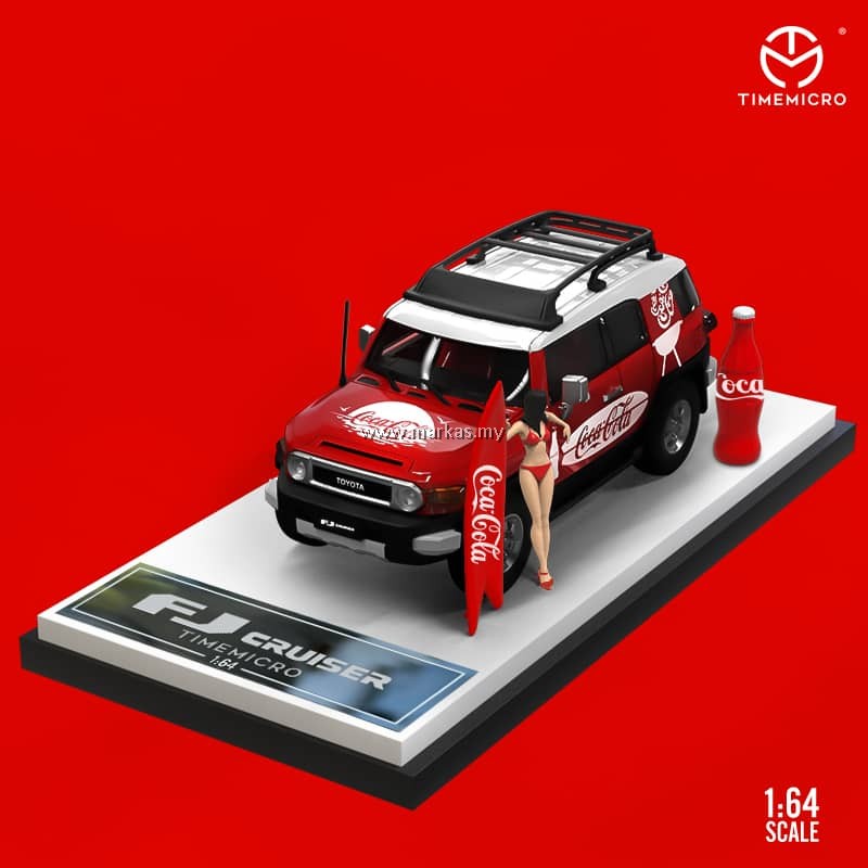TIME MICRO 1/64 TOYOTA FJ CRUISER COCA COLA LIVERY WITH FIGURE
